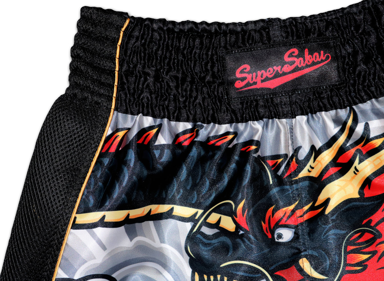 Elegant Irezumi Dragon 🐉 Muay Thai Shorts - Japanese Tattoo Art